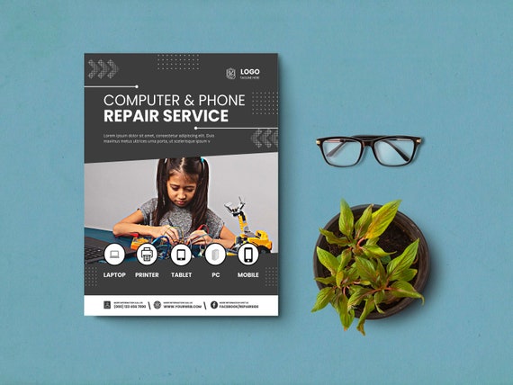 Computer Repair Poster Template