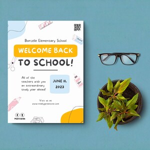 BACK TO SCHOOL Flyer Diy, Editable Canva Template, Printable & Social ...