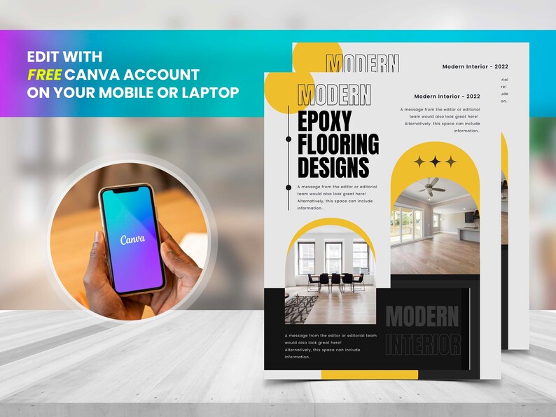 EPOXY FLOORING FLYER Diy Editable Canva Template, Printable & Social ...