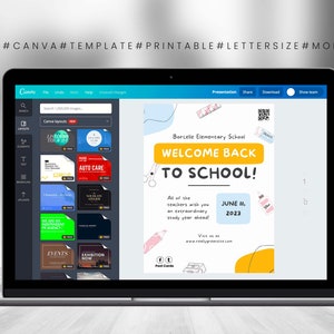 BACK TO SCHOOL Flyer Diy, Editable Canva Template, Printable & Social ...