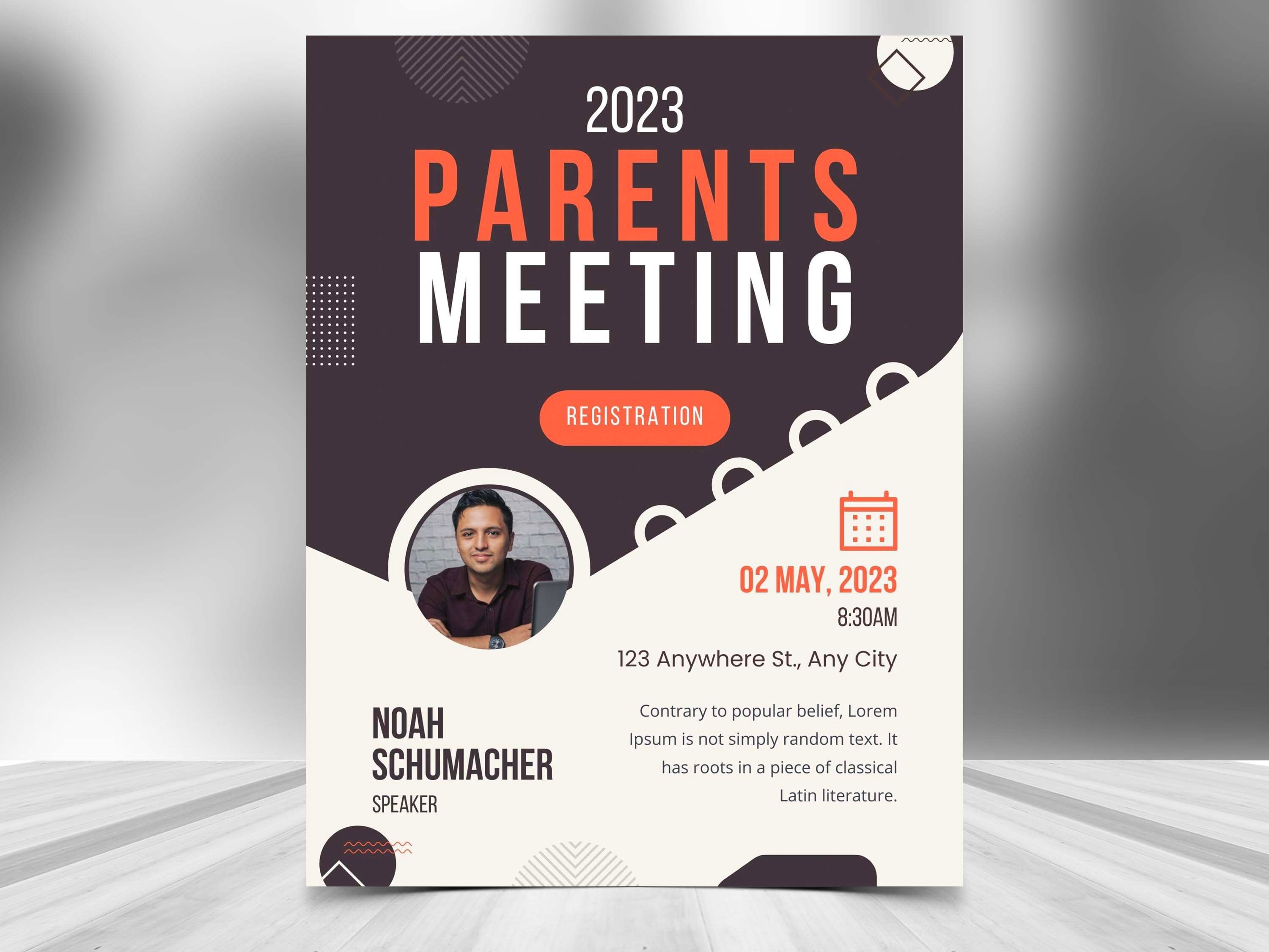 PARENTS MEETING FLYER Diy Editable Canva Template, Printable & Social ...