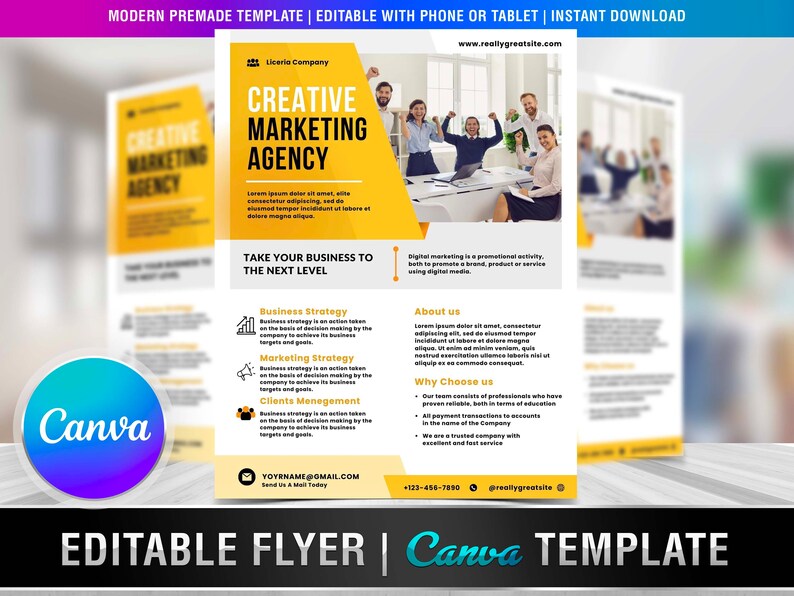 STAFFINF AGENCY FLYER Diy Editable Canva Template, Printable & Social ...
