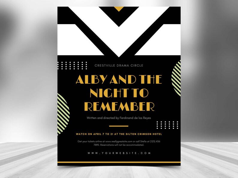 DRAMA CLUB FLYER Diy Editable Canva Template Printable & - Etsy