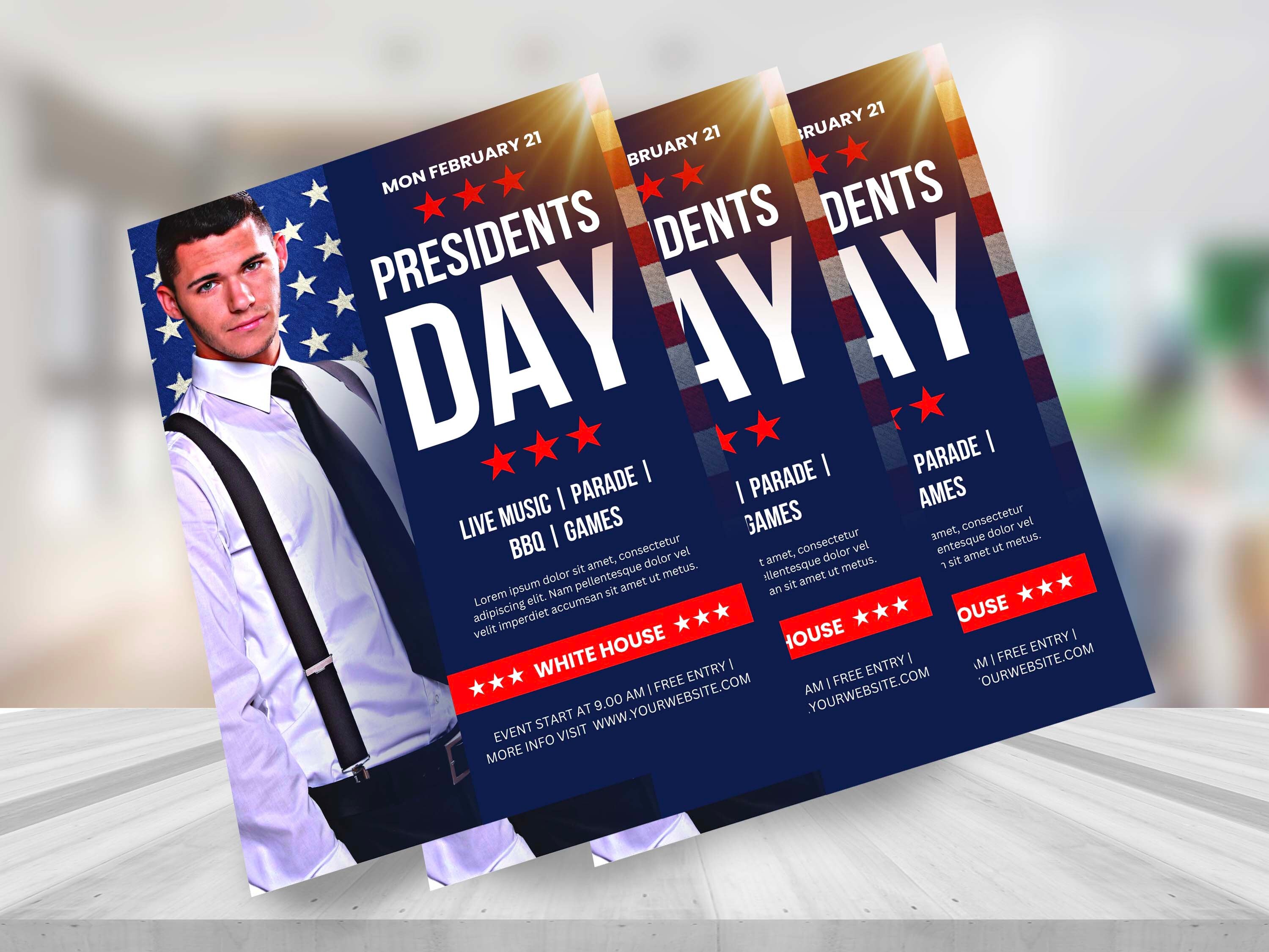 PRESIDENT DAY FLYER Diy Editable Canva Template, Printable & Social ...