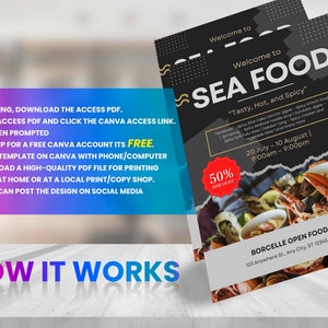 SEA FOOD SALE Flyer Diy Editable Canva Template, Printable & Social ...