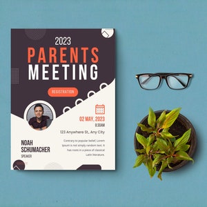 PARENTS MEETING FLYER Diy Editable Canva Template, Printable & Social ...