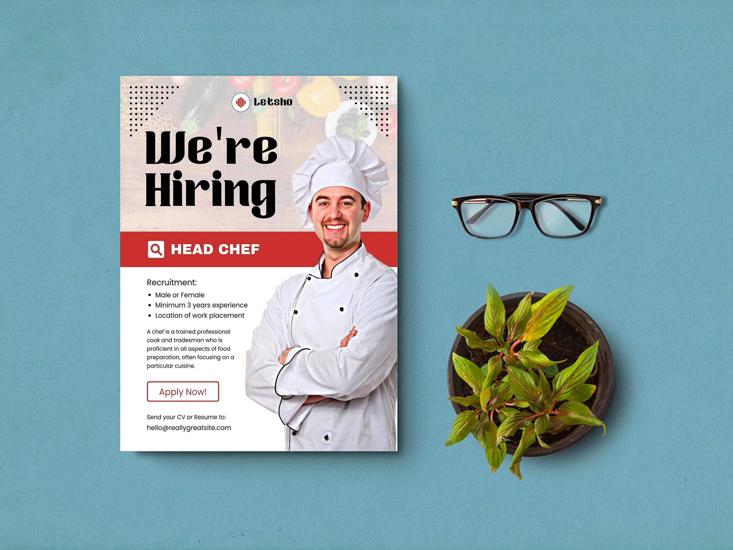 PERSONAL CHEF FLYER Diy Editable Canva Template Printable & - Etsy