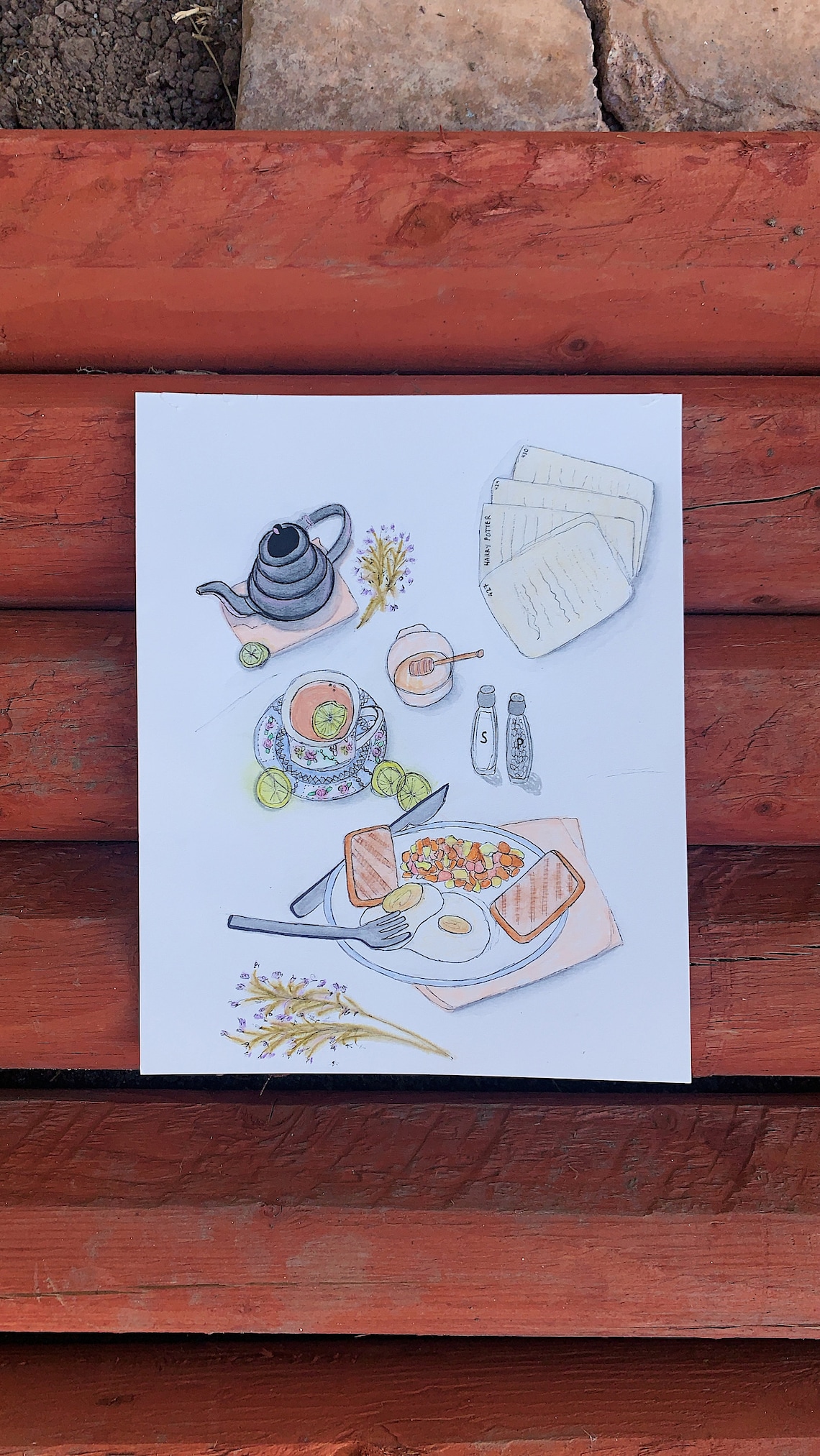 Breakfast Art Print Breakfast for One Brunch Tea Time - Etsy