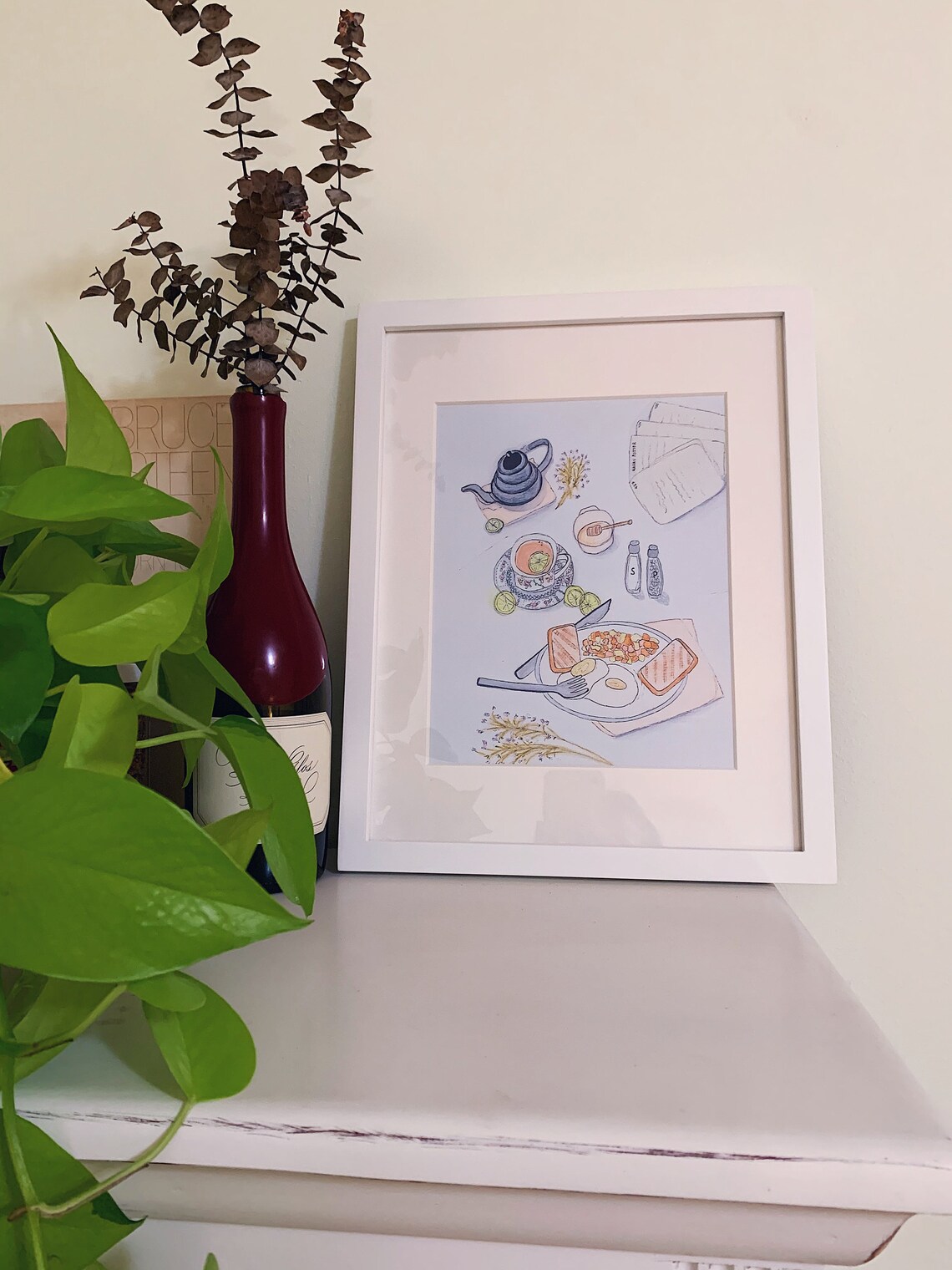 Breakfast Art Print Breakfast for One Brunch Tea Time - Etsy