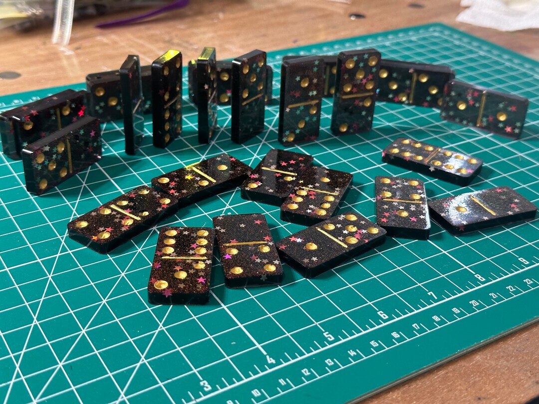 Resin Star Glitter Dominoes - Etsy