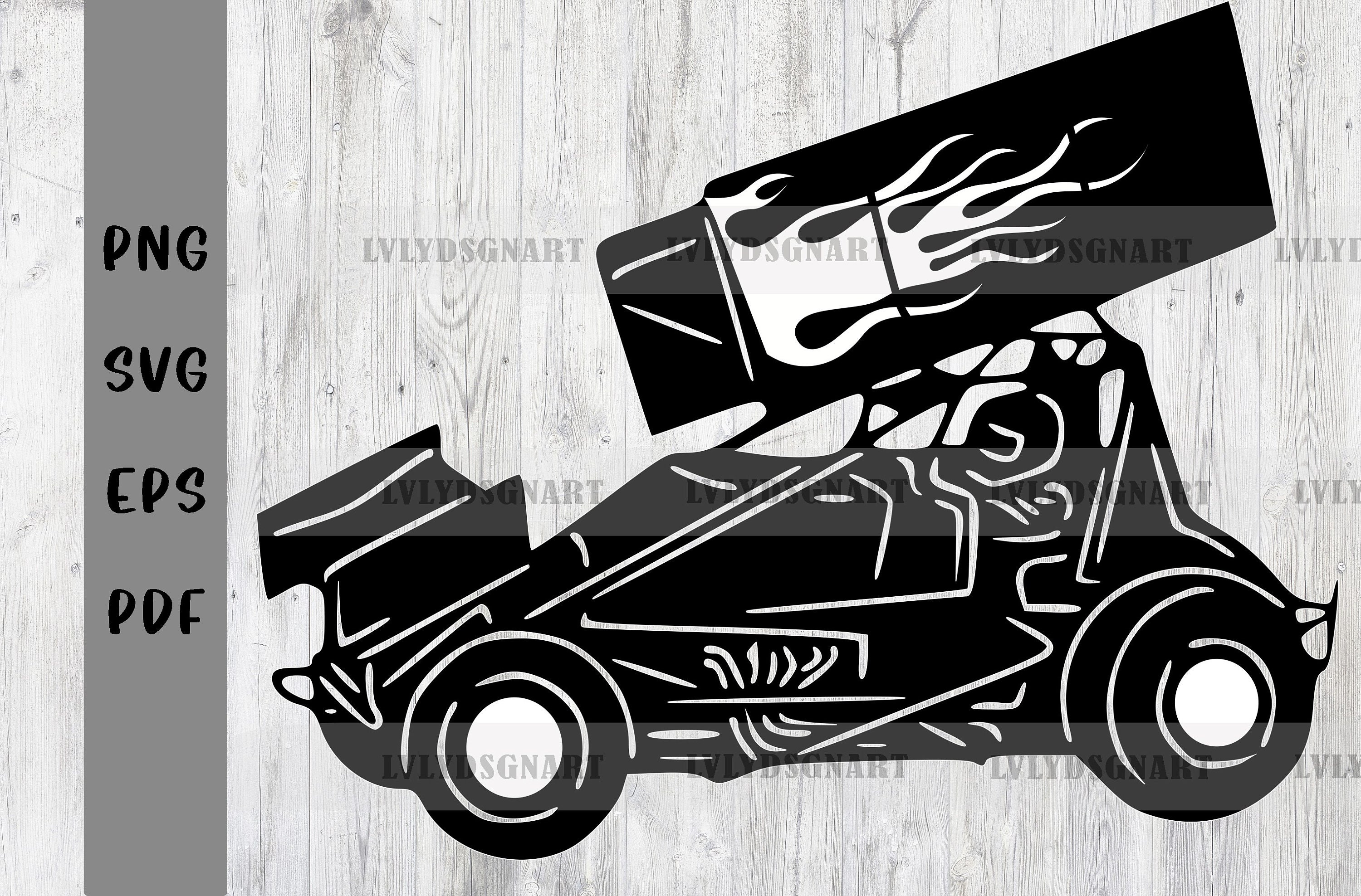 Sprint Race Car svg for vinyl cutting and print digital file | Etsy
