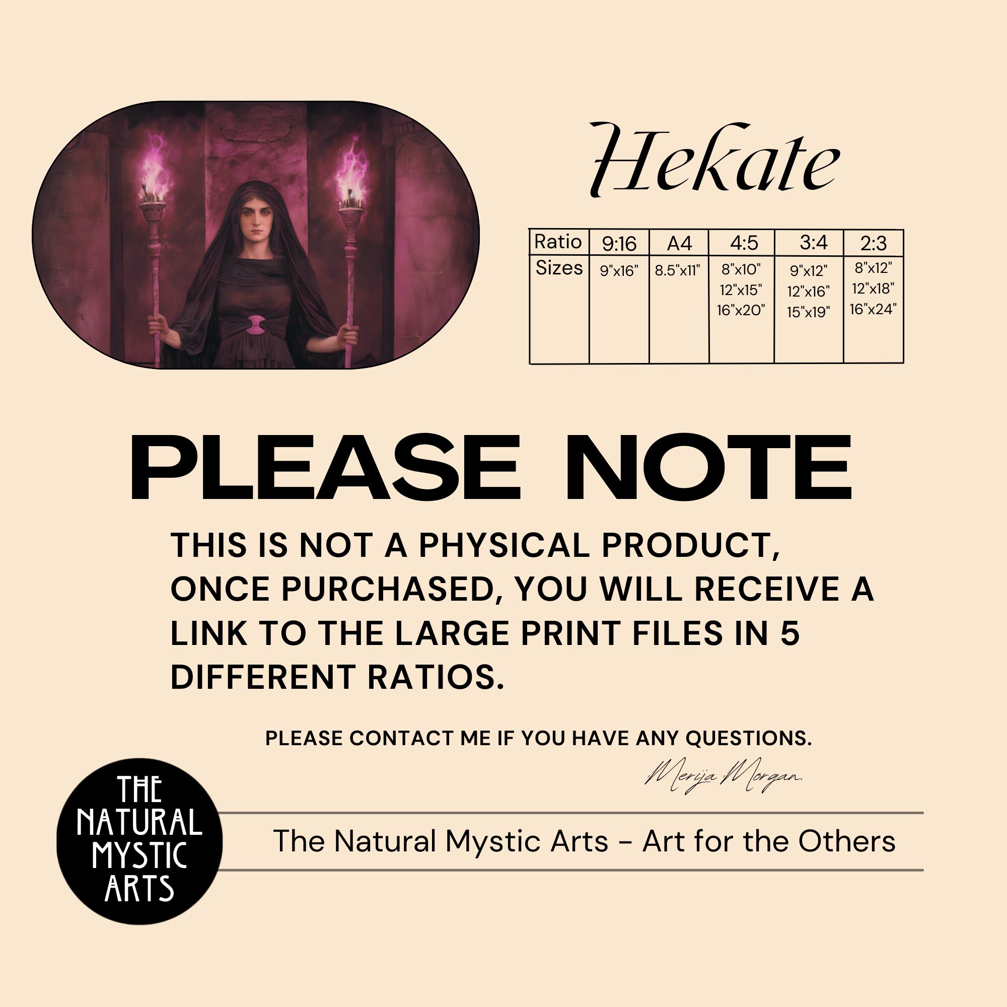 Triple Goddess Hecate With Torches PNG Digital Download, Hekate Goddess ...