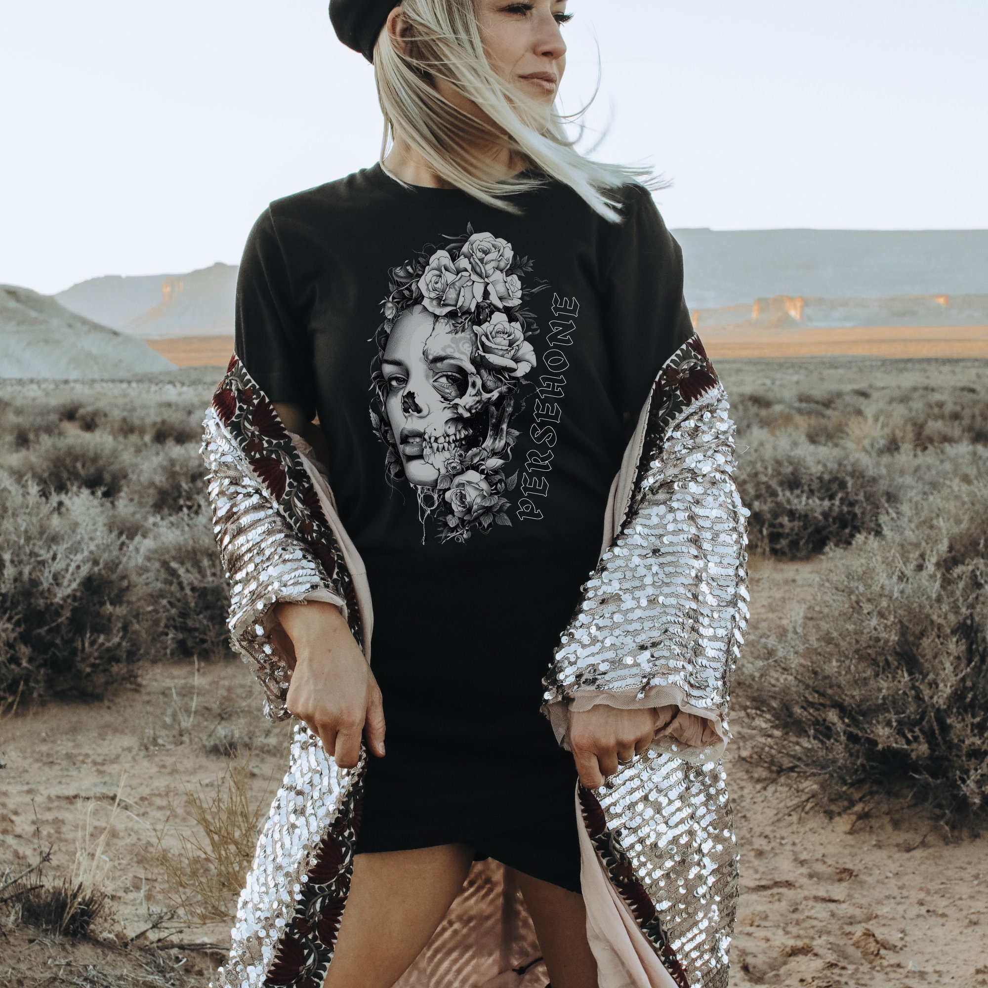 Queen Persephone Ancient Greek Goddess Shirt, Pagan Witchcraft Black ...