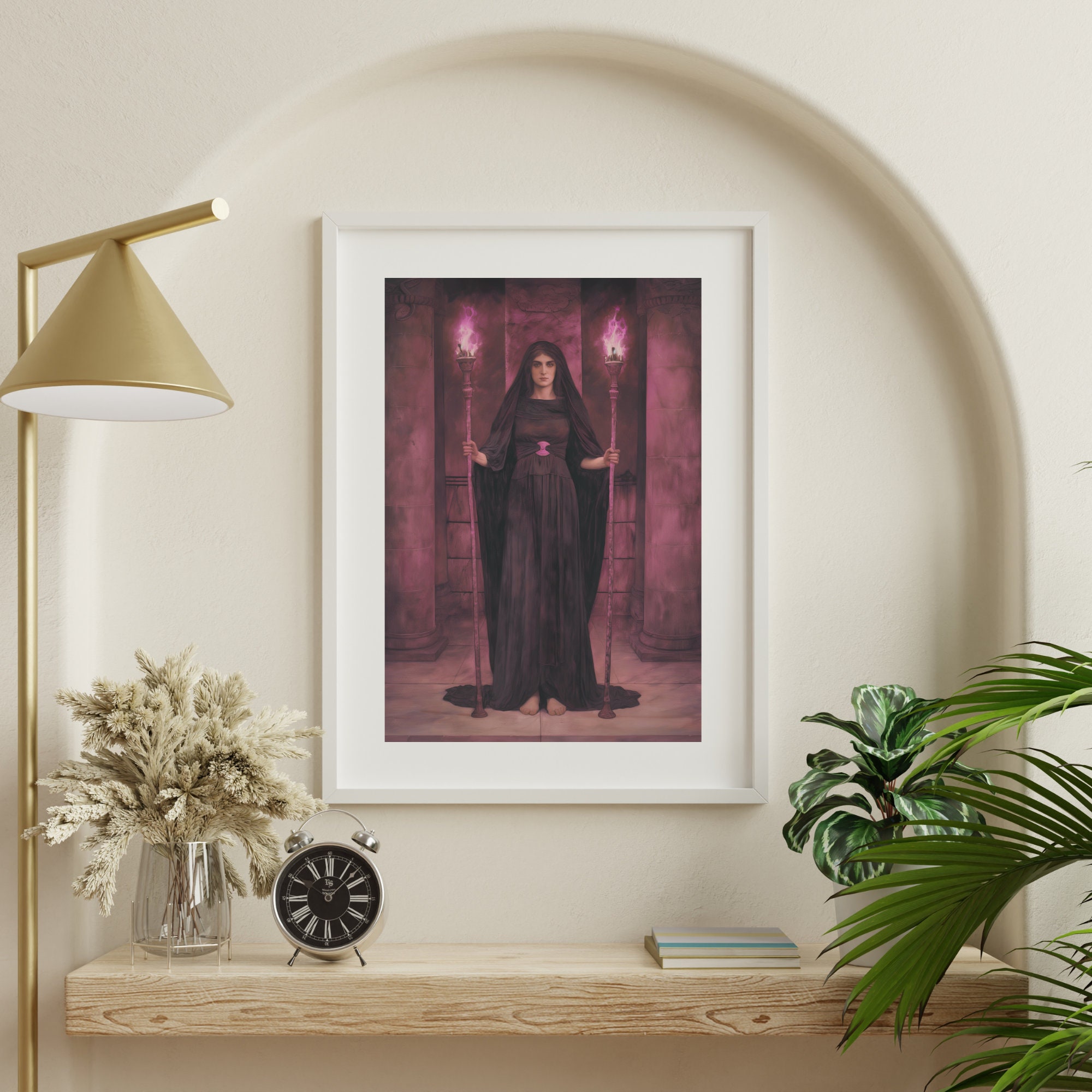 Triple Goddess Hecate With Torches PNG Digital Download, Hekate Goddess ...