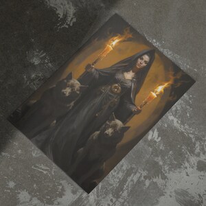 Goddess Hekate With Dogs Art Printable AI Art for Alter, Greek Goddess ...