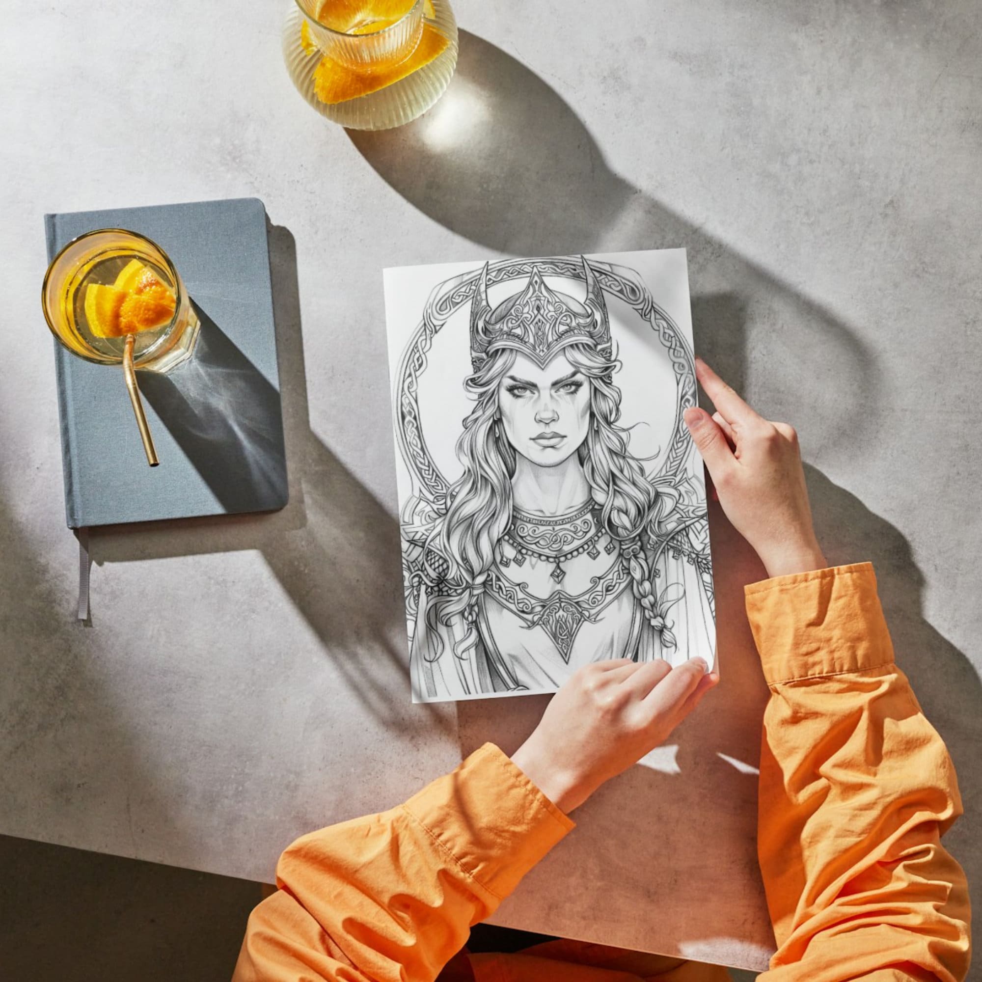 Norse Goddess Freya, 5 Coloring Pages Digital Download - Etsy