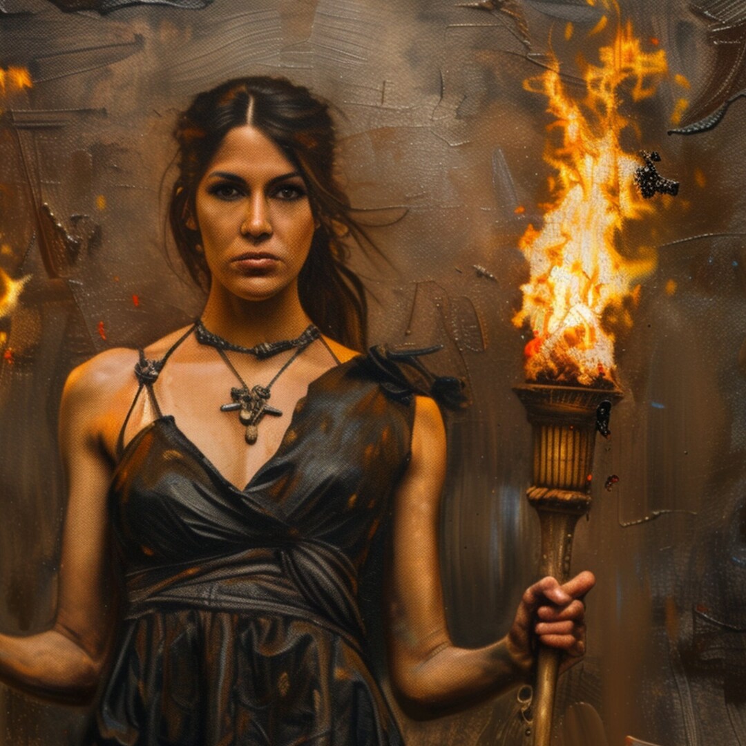 Hekate Goddess of Witchcraft AI Art Printable, Triple Goddess Hecate ...