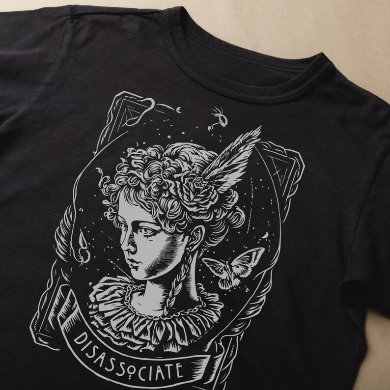 Disassociate Black T-shirt, Mental Health Matters, De-stigmatize Shirt ...