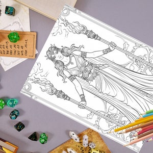 Greek Goddess of Witchcraft Hekate, 8 Coloring Pages Digital Download ...