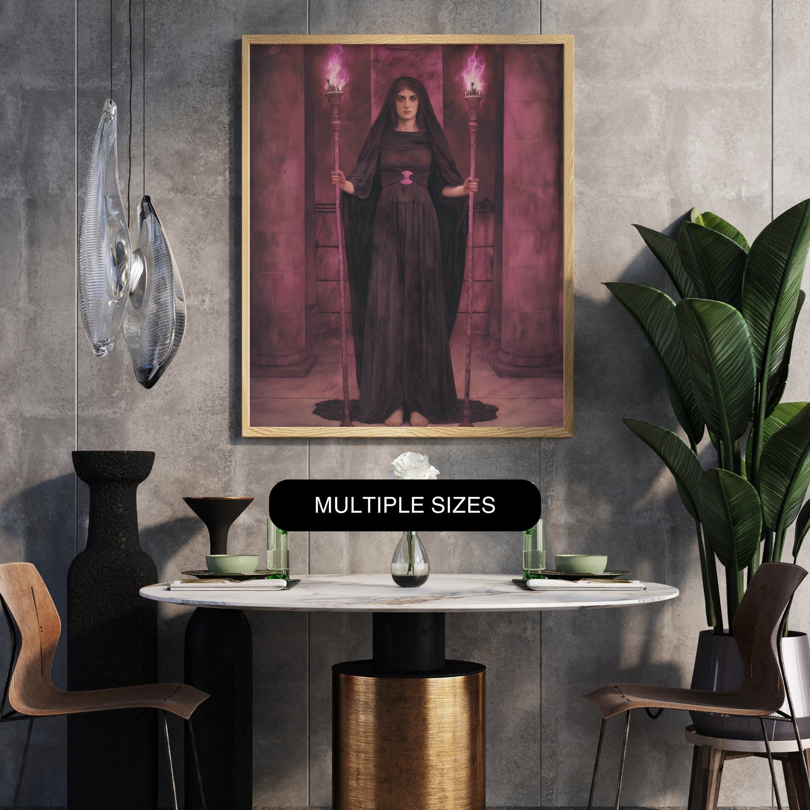 Triple Goddess Hecate With Torches PNG Digital Download, Hekate Goddess ...