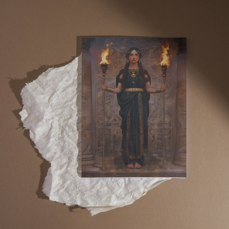 Triple Goddess Hecate With Dogs and Torches PNG Digital Download ...