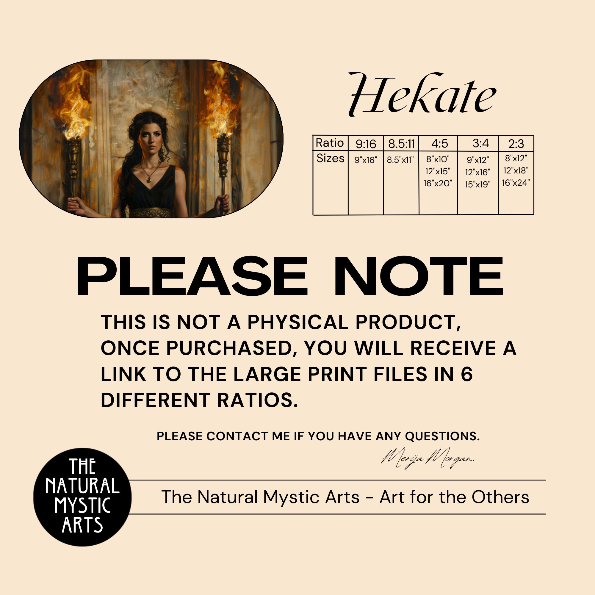 Triple Goddess Hecate With Torches PNG Digital Download, Hekate Goddess ...
