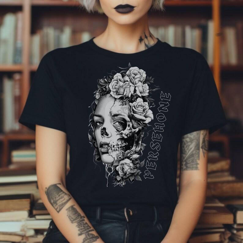 Queen Persephone Ancient Greek Goddess Shirt, Pagan Witchcraft Black ...
