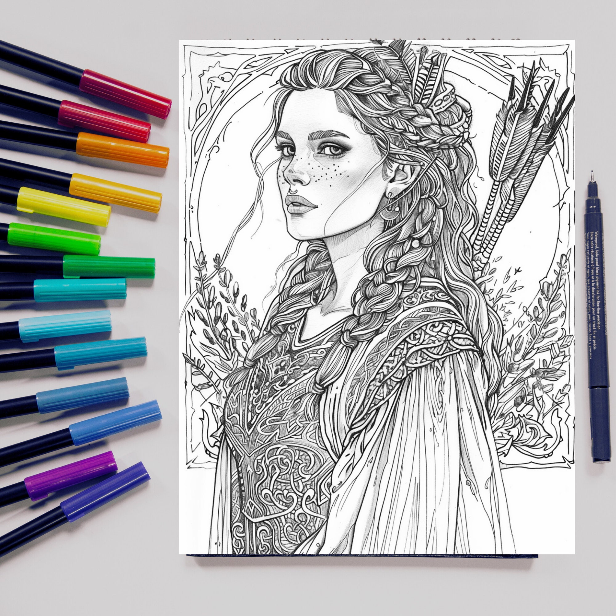 Greek Goddess Artemis, 6 Coloring Pages Digital Download - Etsy