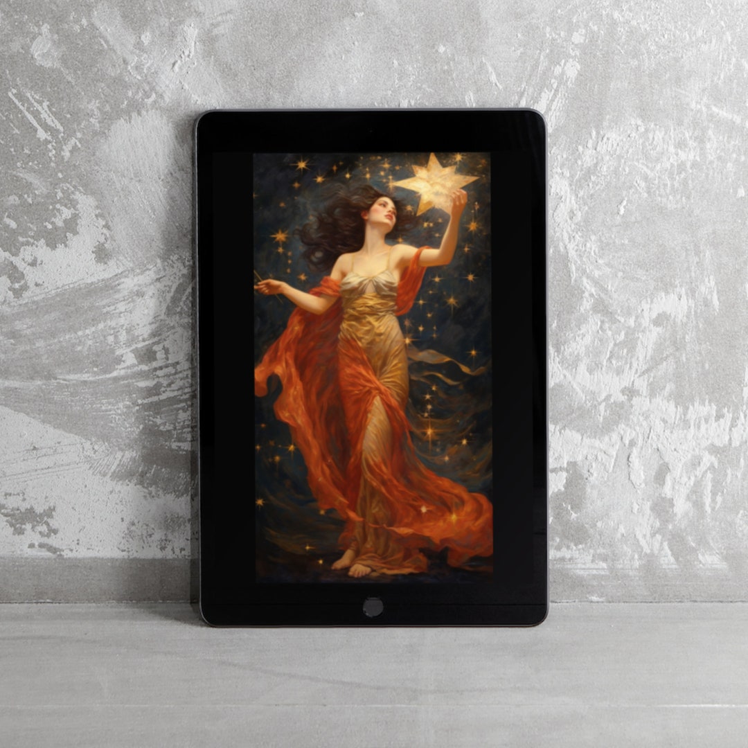 Goddess Asteria 9"x16" Background Ai Art PNG Digital Download - Etsy