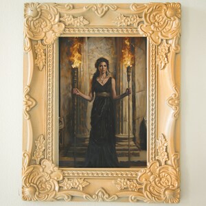 Triple Goddess Hecate With Torches PNG Digital Download, Hekate Goddess ...