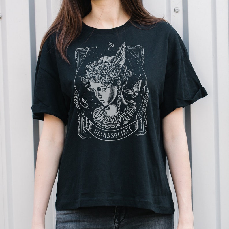 Disassociate Black T-shirt, Mental Health Matters, De-stigmatize Shirt ...