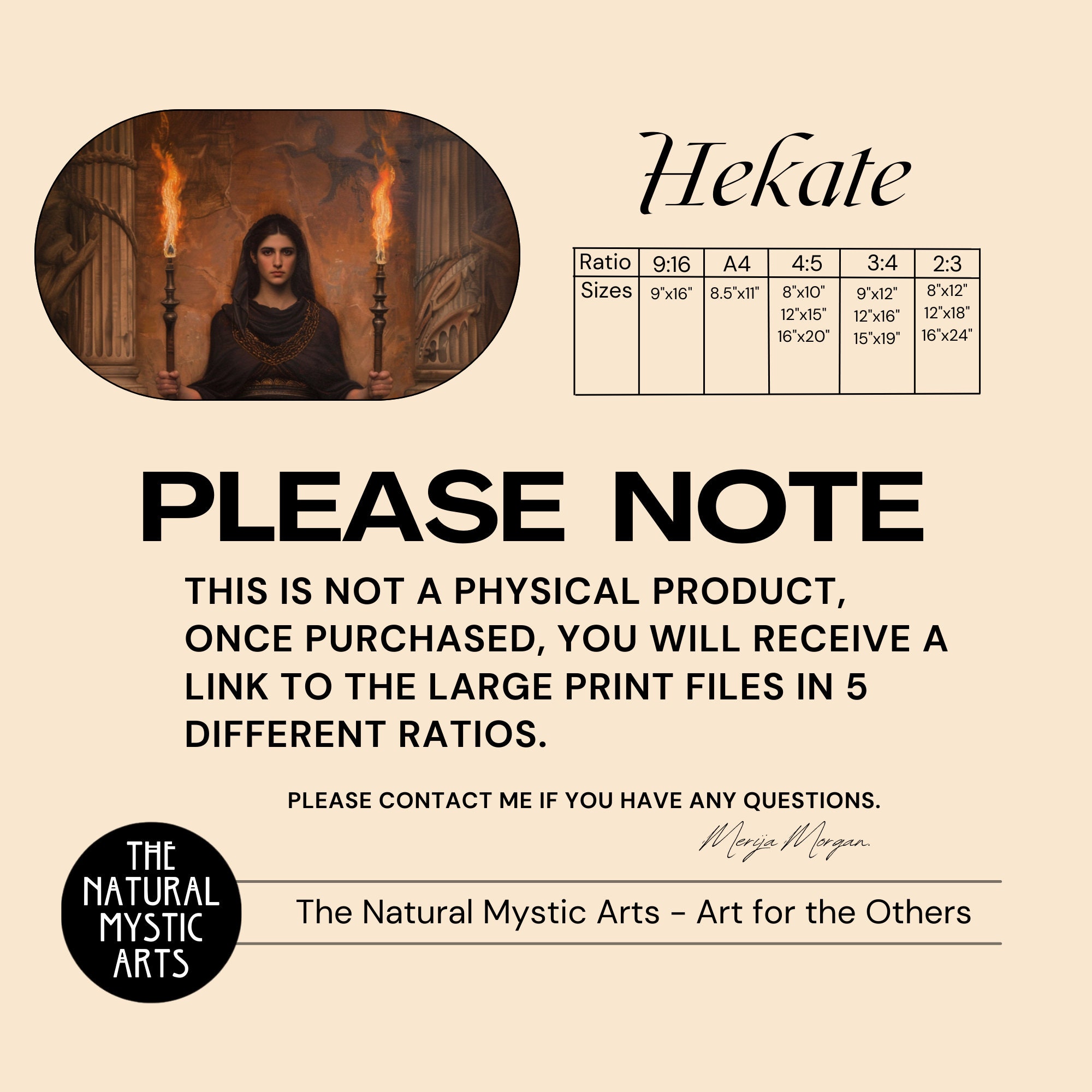 Triple Goddess Hecate With Torches PNG Digital Download, Hekate Goddess ...
