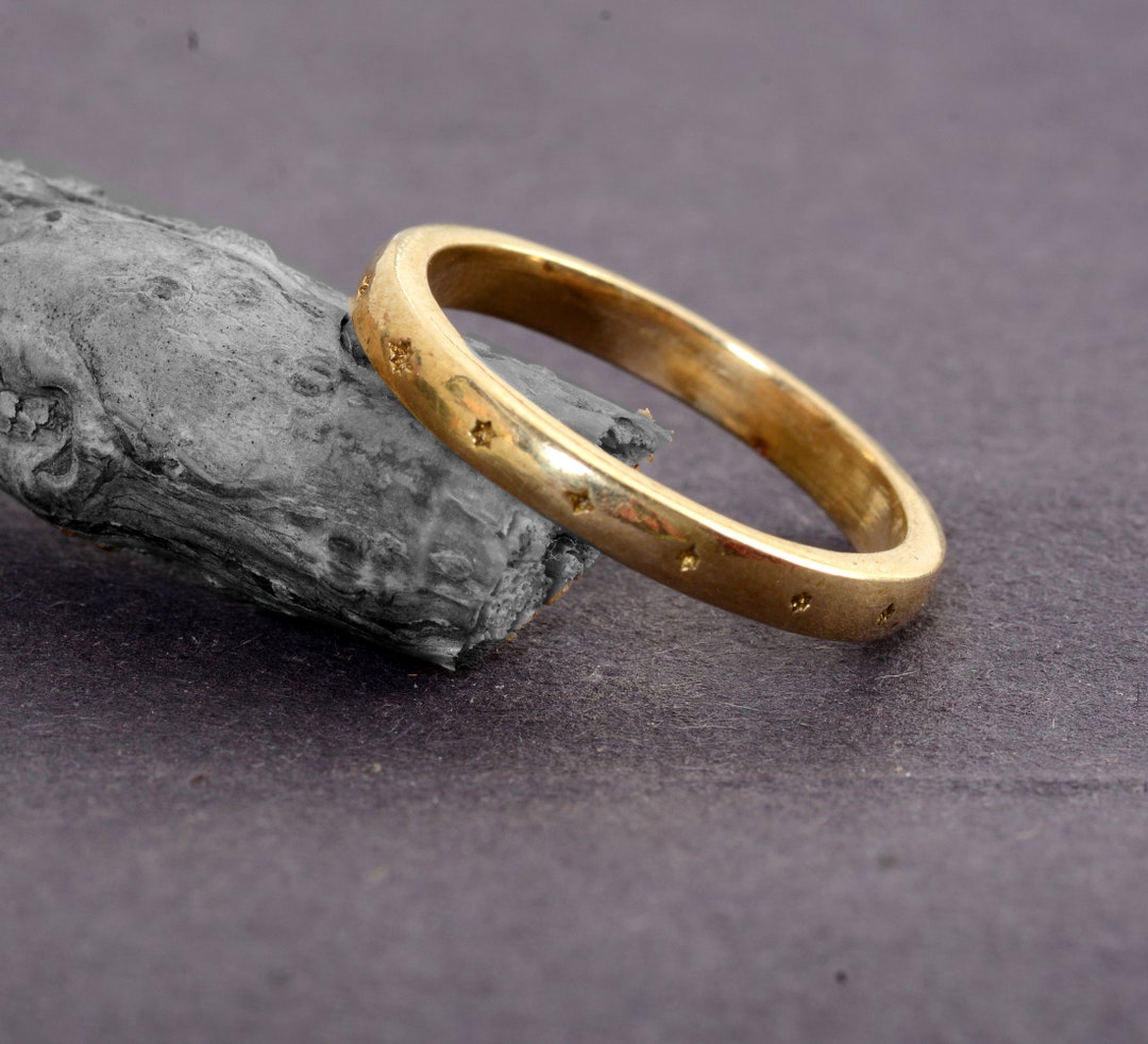 Handmade Brass Ring With Star Details - Etsy
