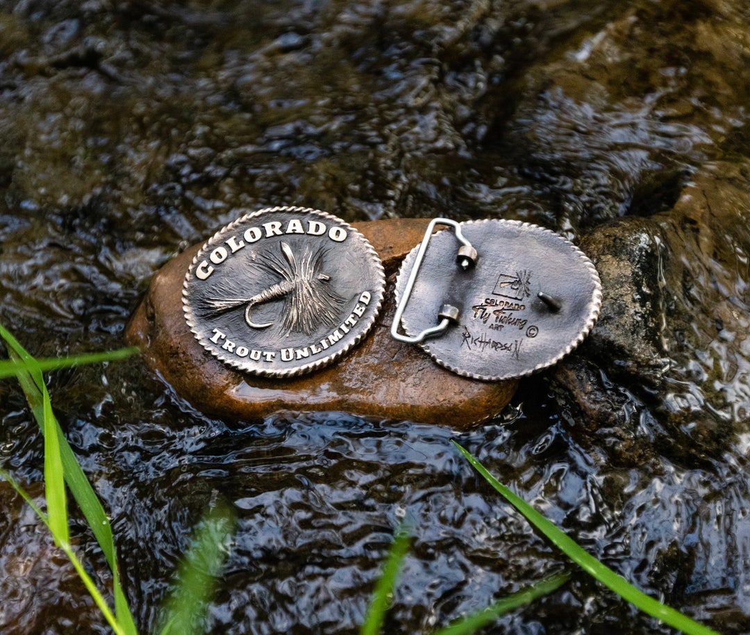 Colorado Trout Unlimited Bronze Adams Dry Fly Belt Buckle - Etsy