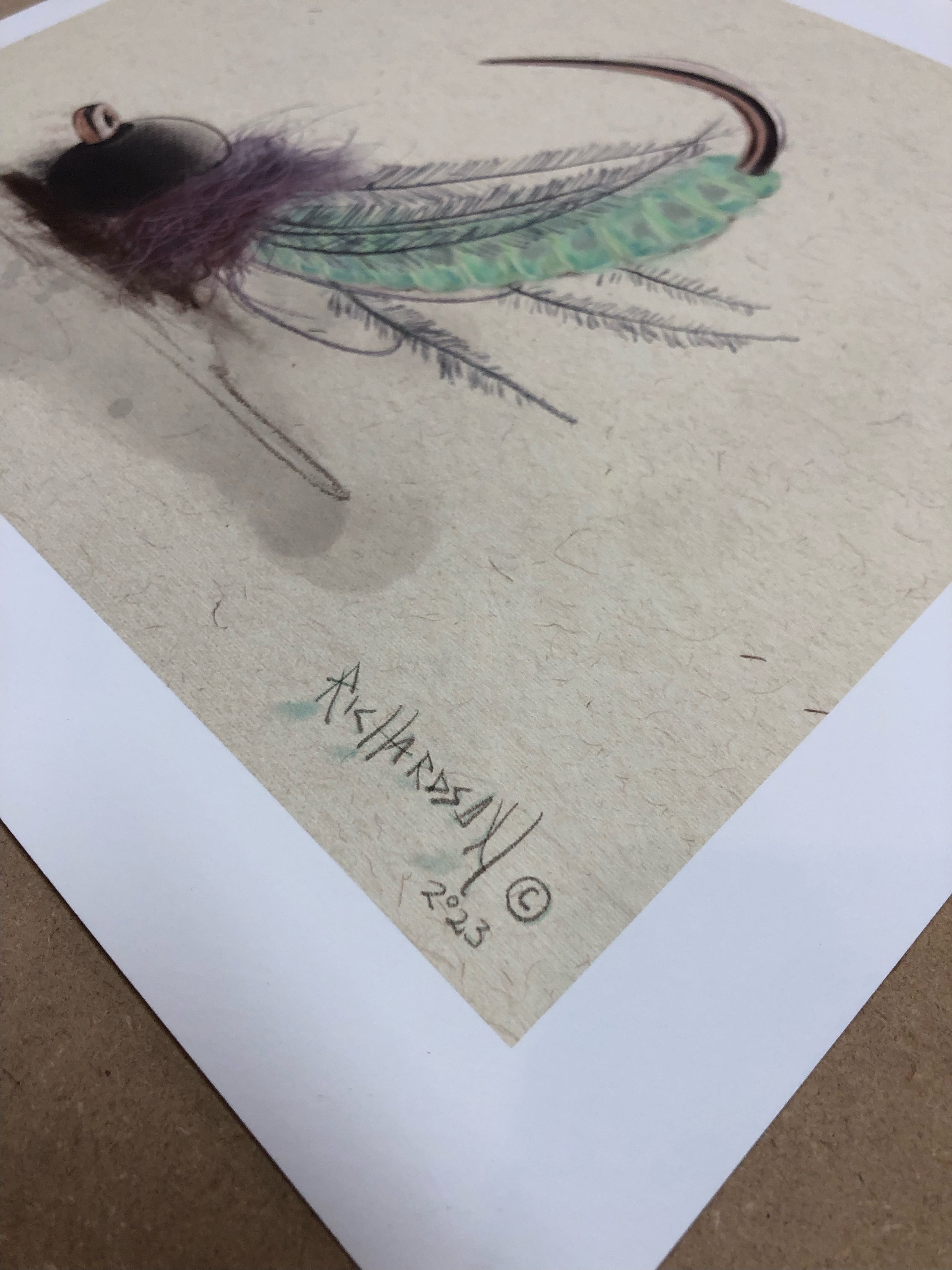 Caddis Larva Fly Fishing Print - Etsy