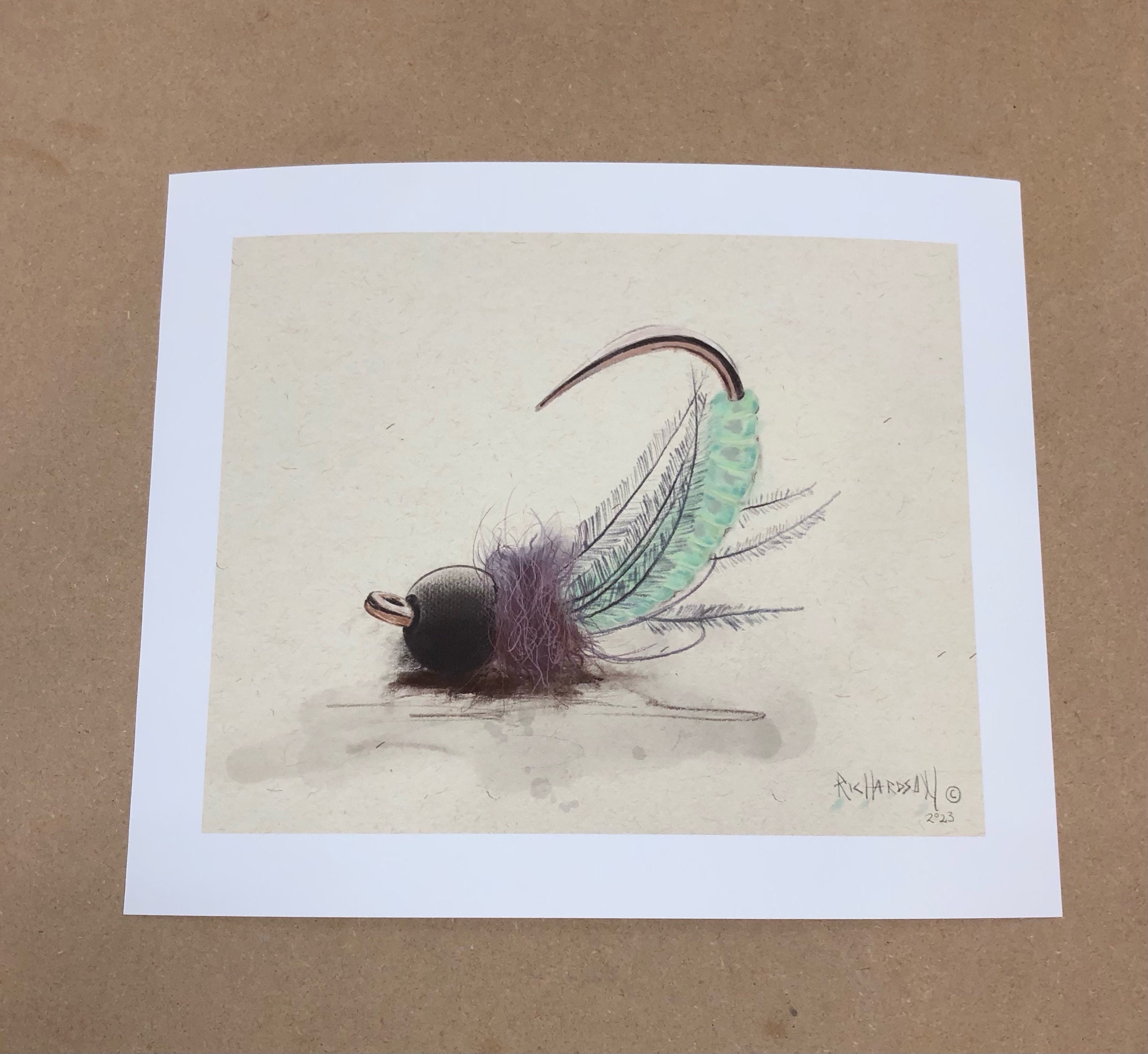 Caddis Larva Fly Fishing Print - Etsy
