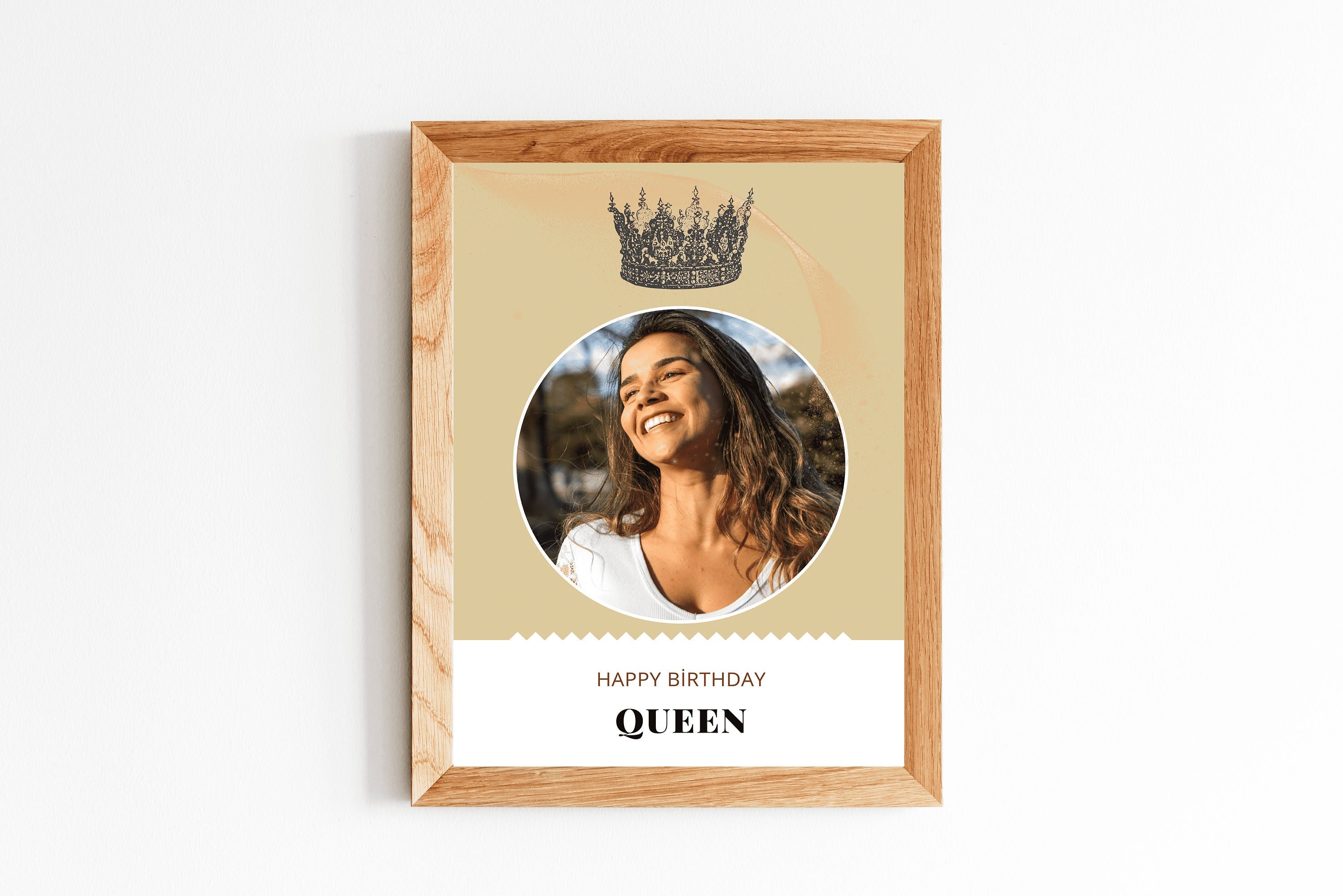 Happy Birthday Queen, Printable Wall Art , Personalized Gifts, Family ...