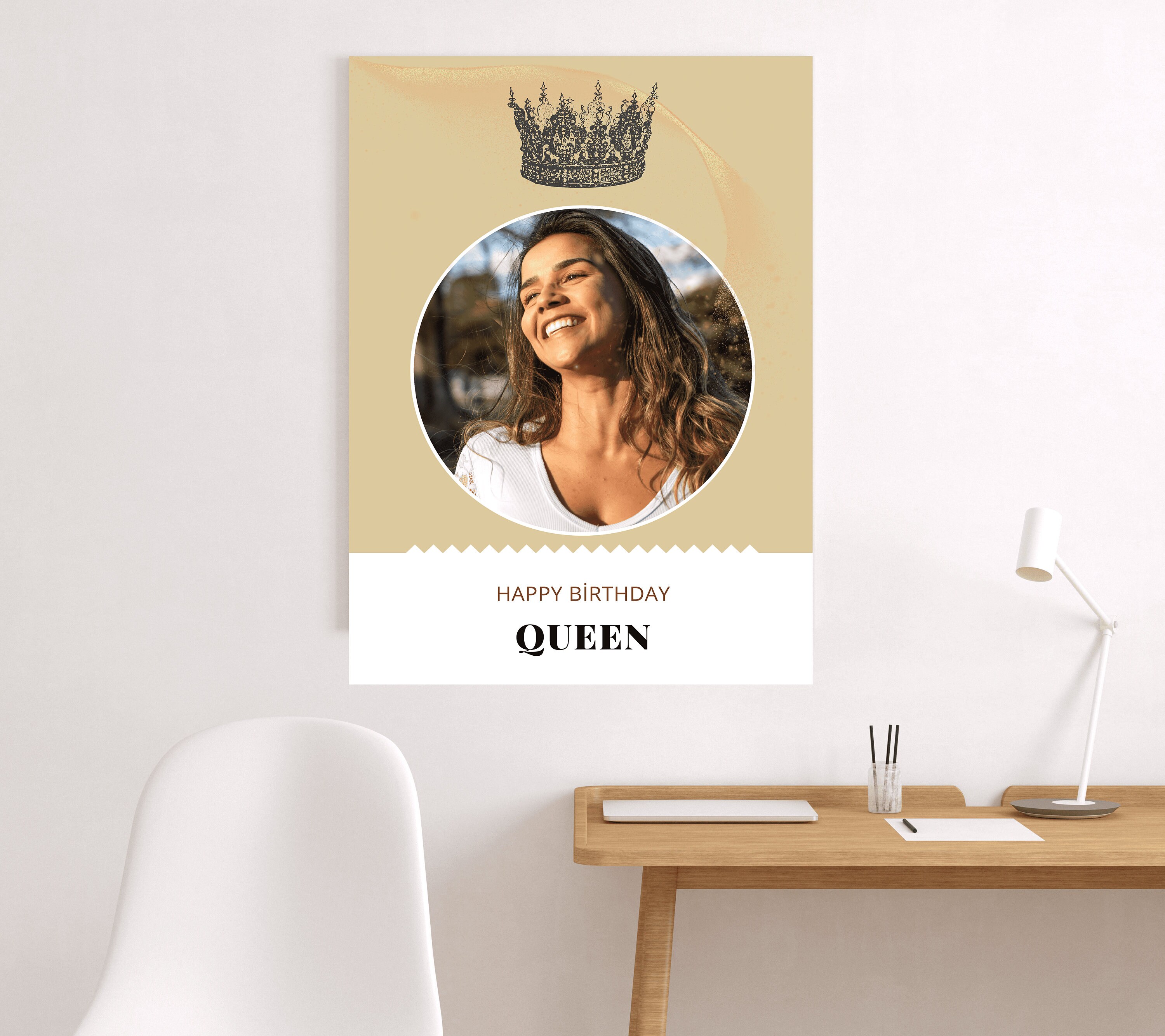 Happy Birthday Queen, Printable Wall Art , Personalized Gifts, Family ...