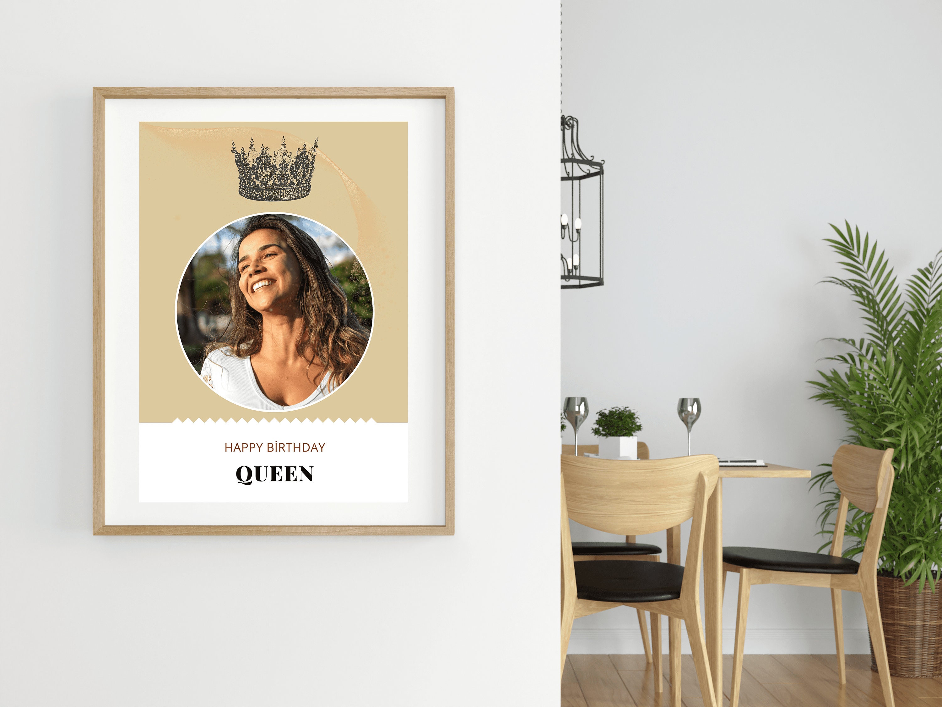 Happy Birthday Queen, Printable Wall Art , Personalized Gifts, Family ...