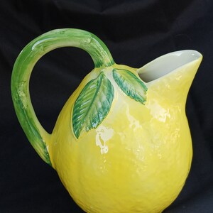 Vintage ANCORA Italian Pottery Lemon Shaped Ceramic Lemonade Pitcher ...