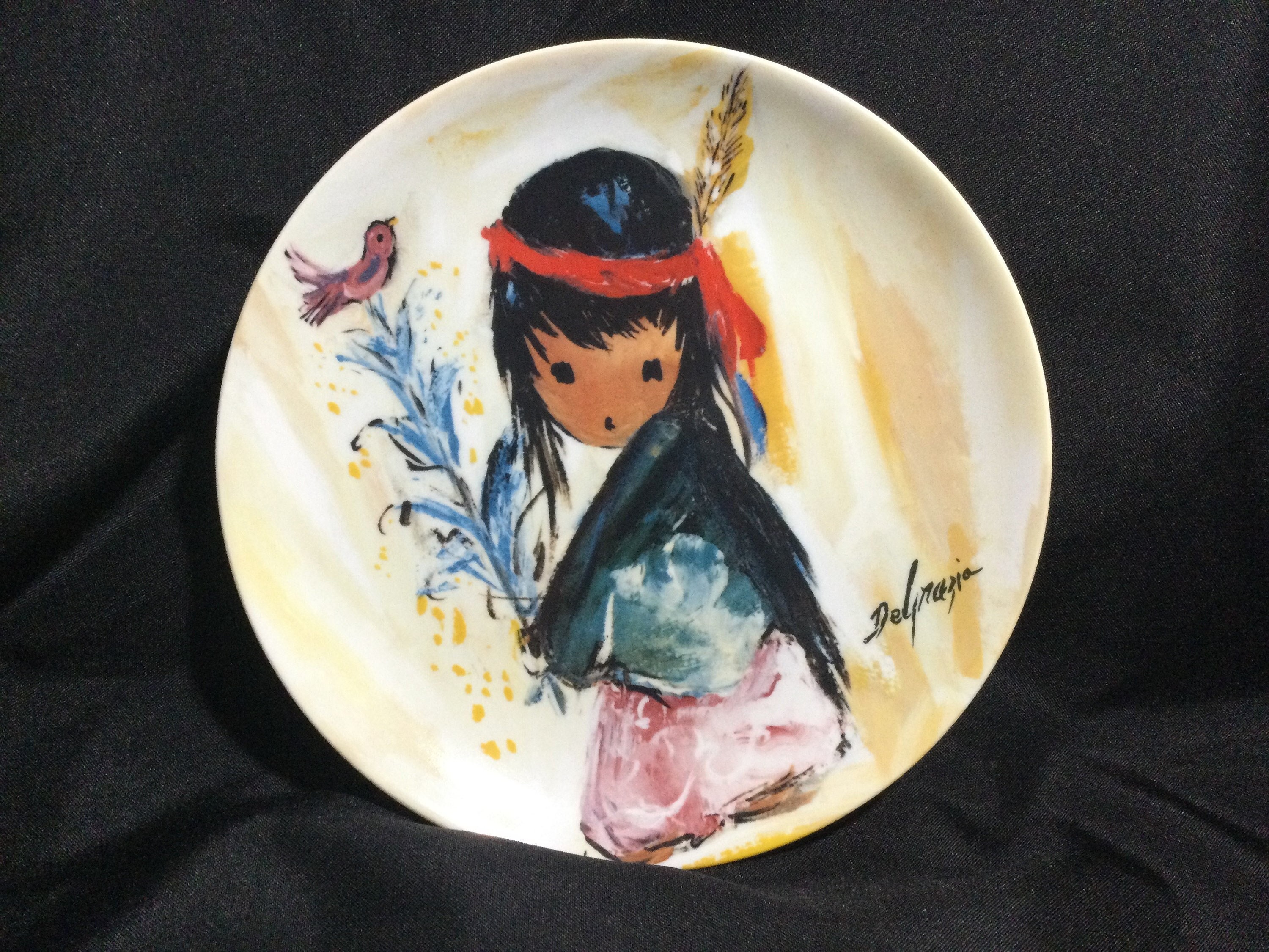 Vintage Degrazia children of the Sun Signed 1859-B Plate - Etsy