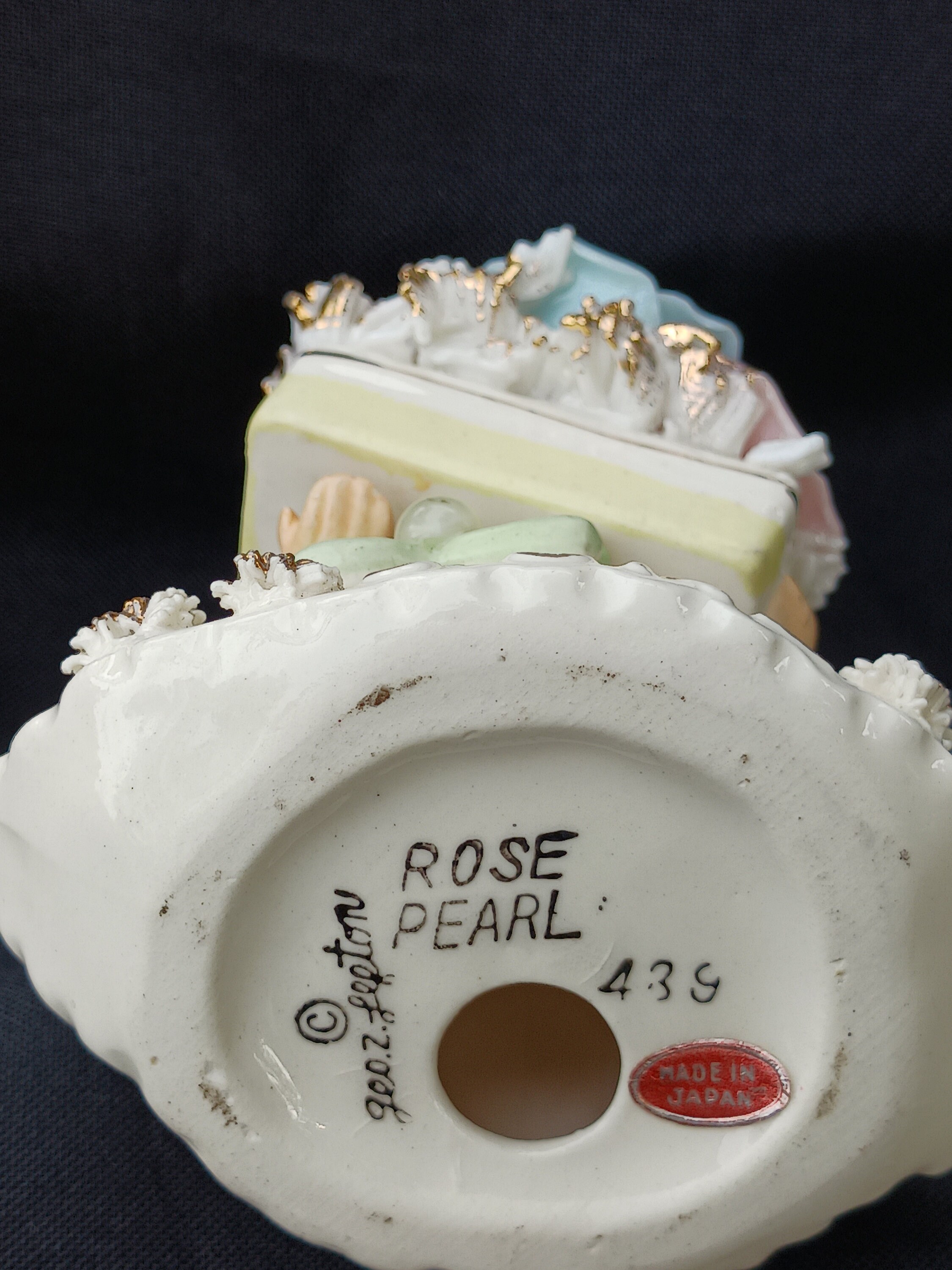 Vintage Lefton June 489 Birthday Angel Rose Pearl - Etsy