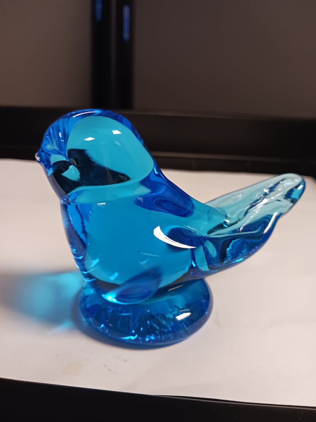 Vintage 1999 Leo Ward Art Glass bluebird of Happiness - Etsy