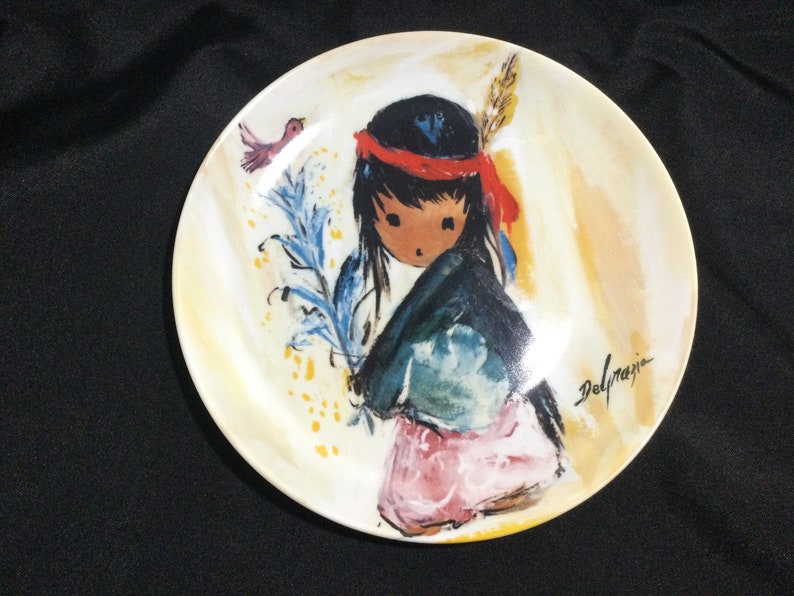 Vintage Degrazia children of the Sun Signed 1859-B Plate - Etsy