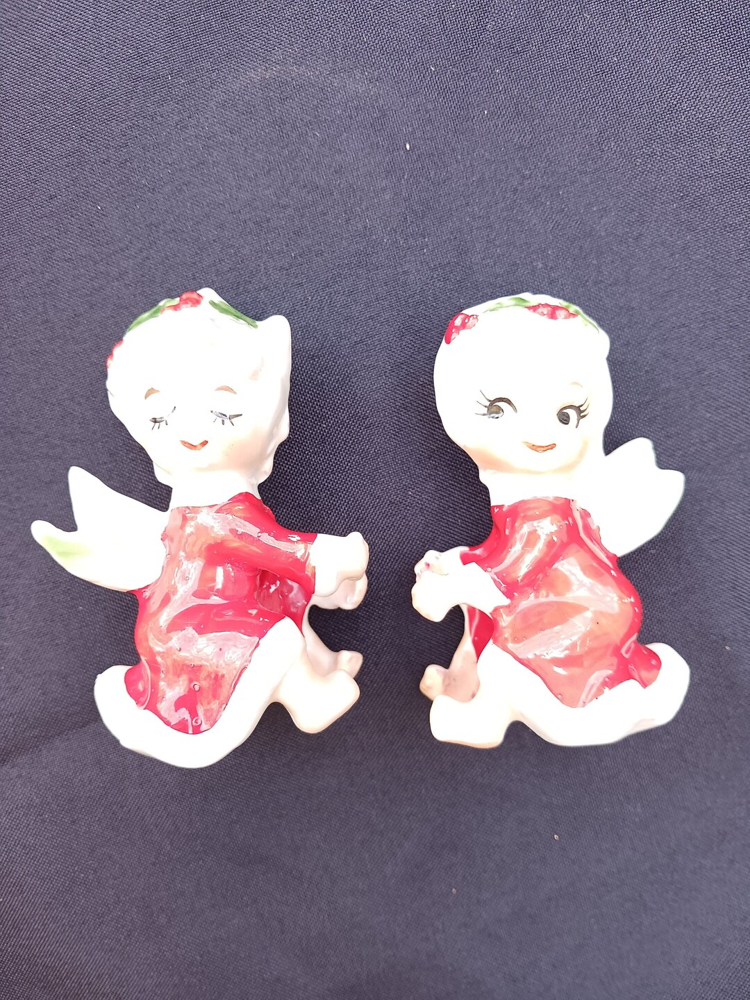 Vintage Pair (2) Lefton Ceramic Angel Candle Huggers - Etsy