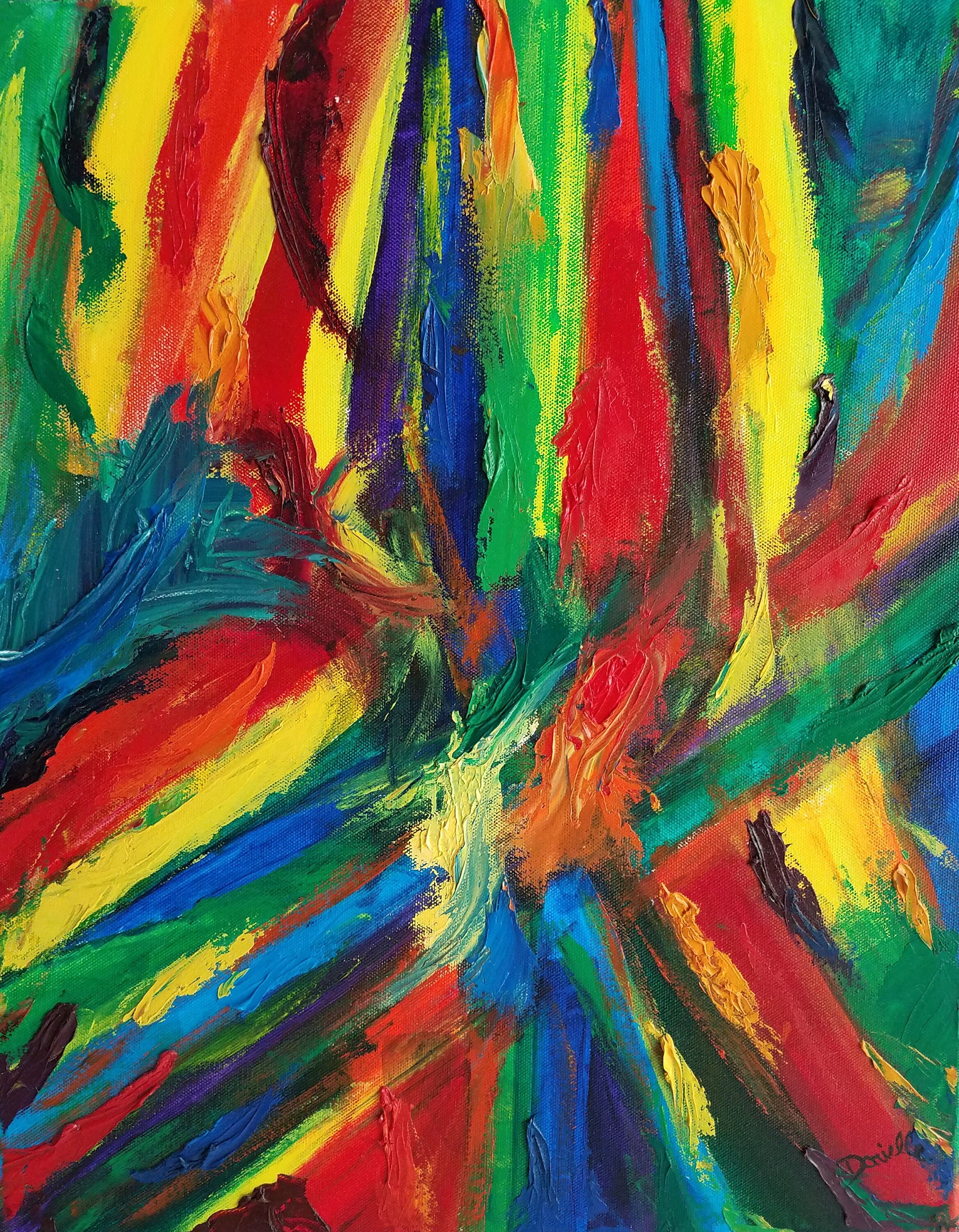 Multi-colored Abstract Painting - Etsy