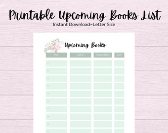 Books to Read Reading Tracker Printable Journal Page Planner Book ...