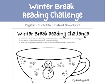 December Reading Challenge for Kids, Reading Printable Activities ...