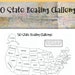 50 State Reading Challenge Tracker ~ Book Tracker ~ Reading Planner ...