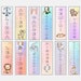 Zodiac Bookmarks - Zodiac Signs - Set of 12 - Digital Download ...